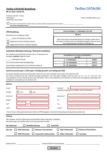 TecDoc CATALOG - Auf zu TecDoc