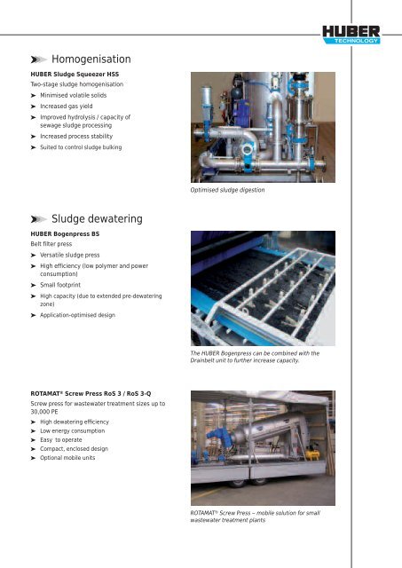 Brochure: HUBER Sludge Treatment - Hans Huber AG