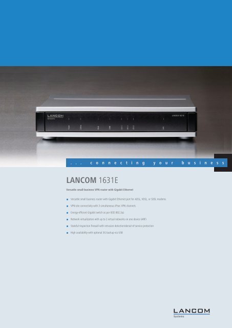 LANCOM 1631E - LANCOM Systems