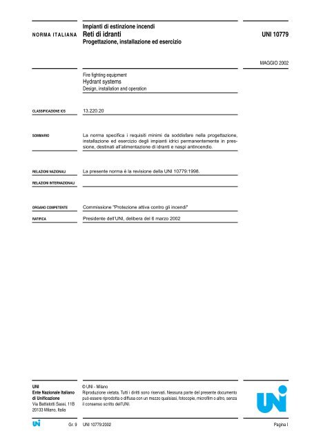 UNI 10779 - Ordine degli Ingegneri della Provincia di Latina