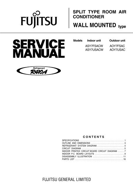 Fujitsu Air Conditioner Circuit Diagram - Wiring Diagram