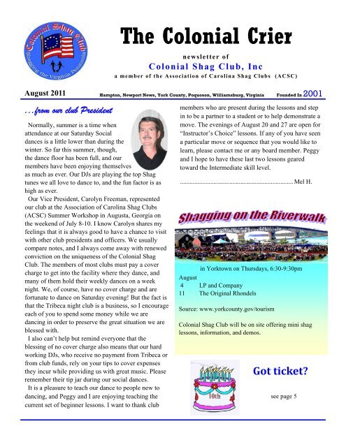 Hampton, Newport News - Colonial Shag Club