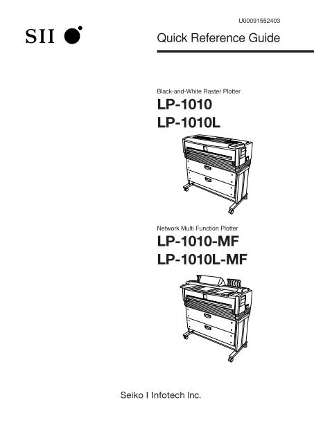 Lp 1010 Lp 1010l Seiko I Infotech Inc