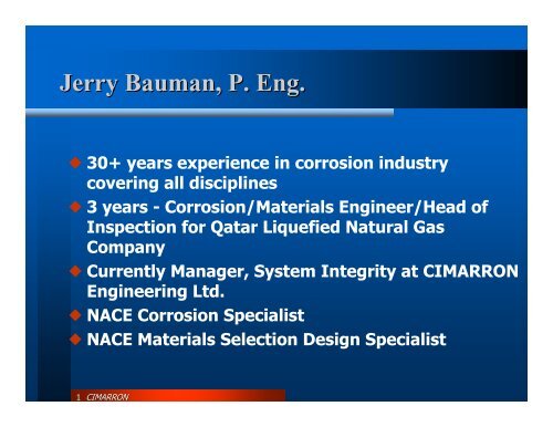 Cathodic Protection - NACE Calgary