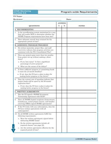 Rental Project Completion Checklist - HUD