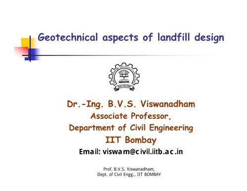 BVSV - Department of Civil Engineering, IIT Bombay