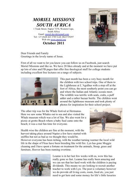 MORIEL MISSIONS - Moriel Ministries