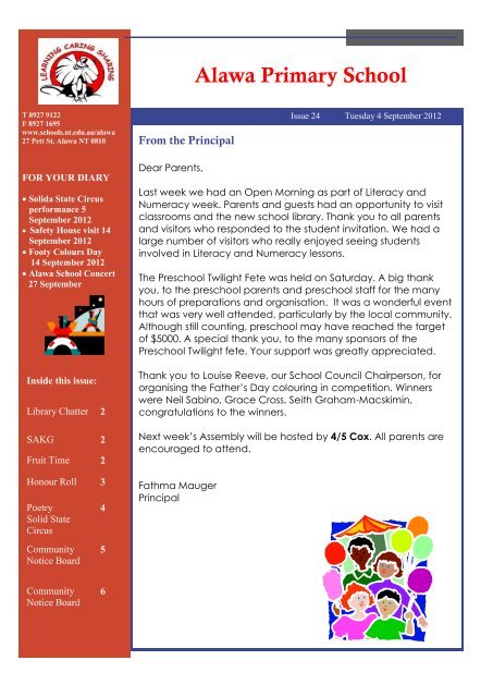 4th September 2012 - Alawa Primary School