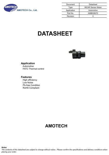 datasheet - AMOTECH