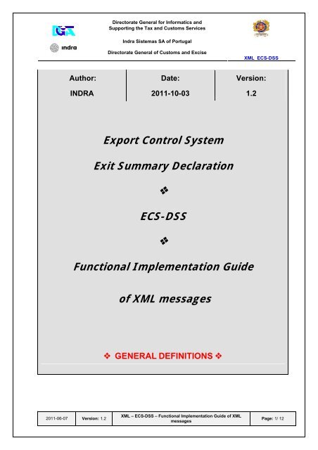 Functional Implementation Guide Of Xml Messages 