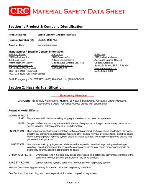 English - CRC Industries