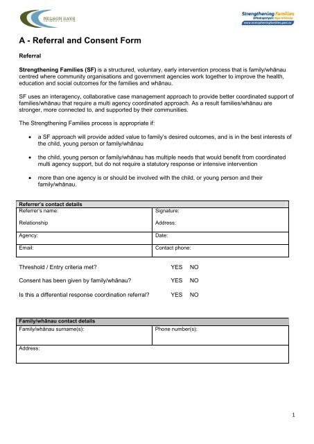 A - Referral and Consent Form - Nelson Bays Primary Health