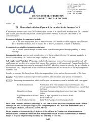 Guide to your Provisional Award Letter - UCLA Financial Aid Office