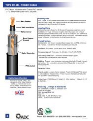 Tray Cable TC TC-ER THHN PVC with ground 12GA-500MCM