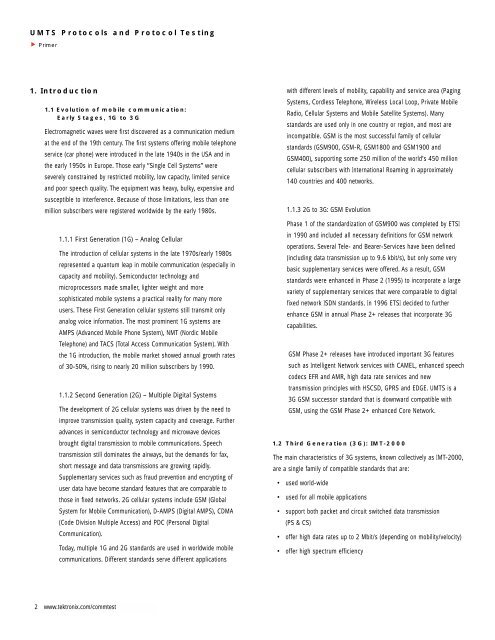 Tektronix Primer Umts Protocols And Protocol Testing Introduction