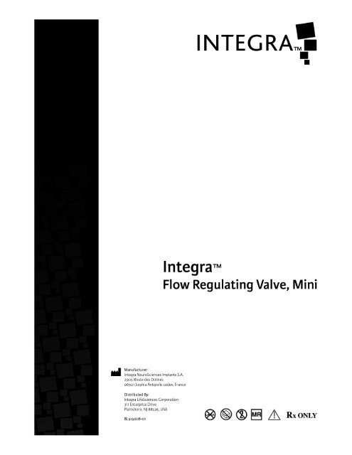 Integra Flow Regulating Valve Mini Instructions for Use
