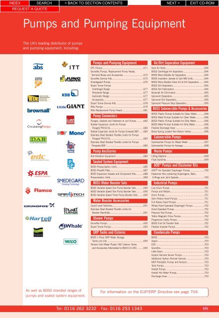 Pumps and Pumping Equipment - BSS Price Guide 2010 - BSS ...
