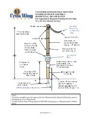 CUSTOMER SUPPLIED PEDESTAL MOUNTED ... - Crow Wing Power