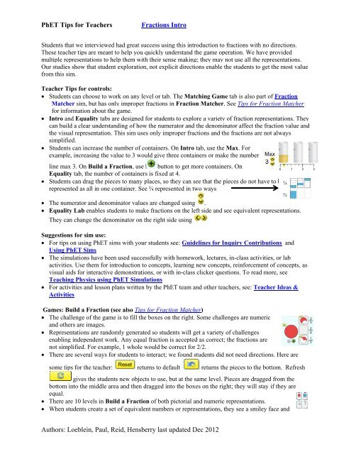 Teacher Guide - PhET