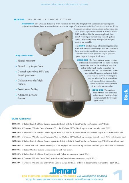 Dennard 2055 Dome - Advance Security
