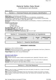 Material Safety Data Sheet