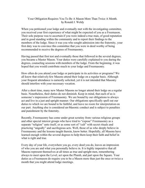 Masonic Degrees Test