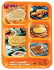 View our full line brochure of Papetti's eggs - Michael Foods