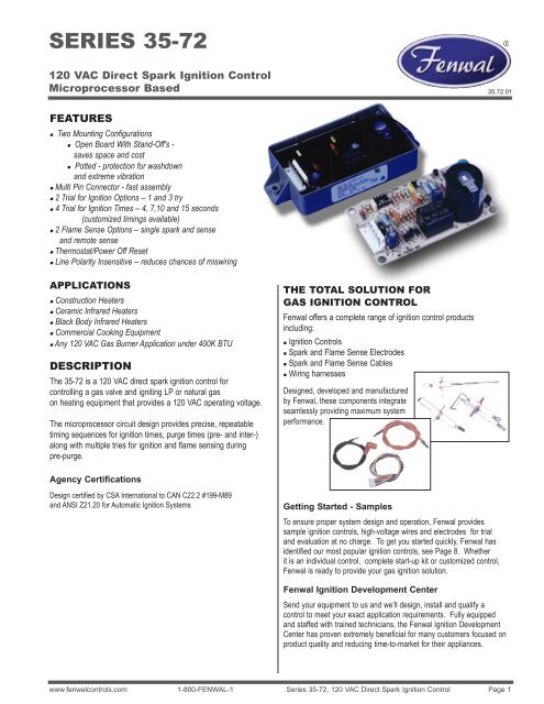 35-72 Data Sheet for pdf.qxd - Stromquist and Company, Inc.