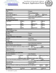 Passport Application Form - The Afghanistan Embassy