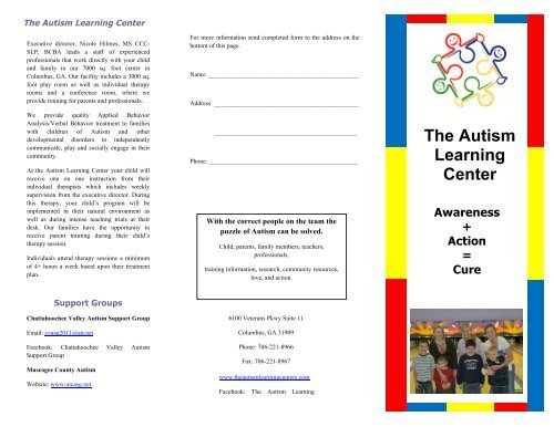 Download Our PDF Brochure - The Autism Learning Center