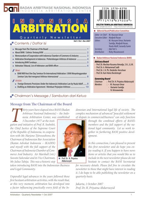 Buletin - Badan Arbitrase Nasional Indonesia