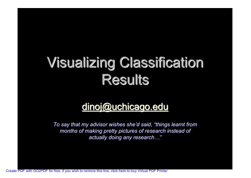 Visualizing Classification Results - People Visualizing Classification Results - People