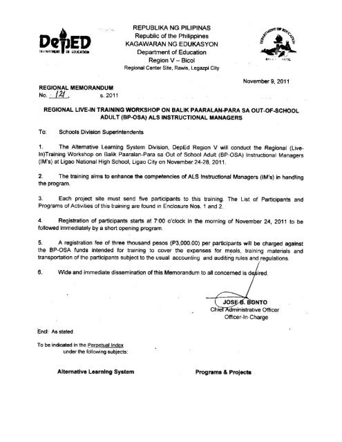 DQ KAGAWARAN no EDUKASYON z - DepEd RO-5