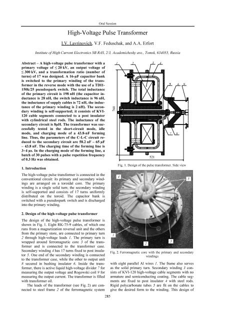 High-Voltage Pulse Transformer