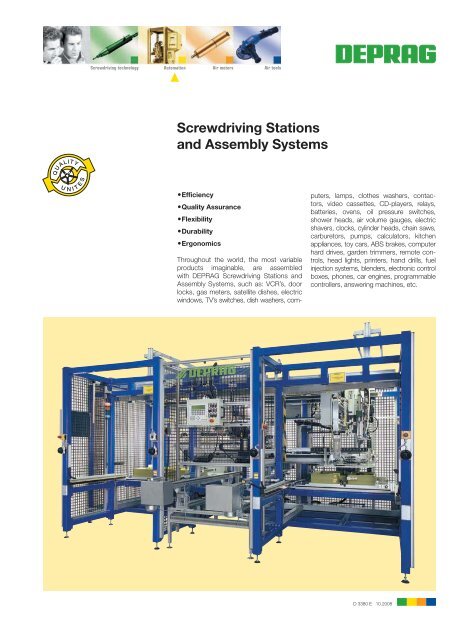 Screwdriving Stations and Assembly Systems - deprag