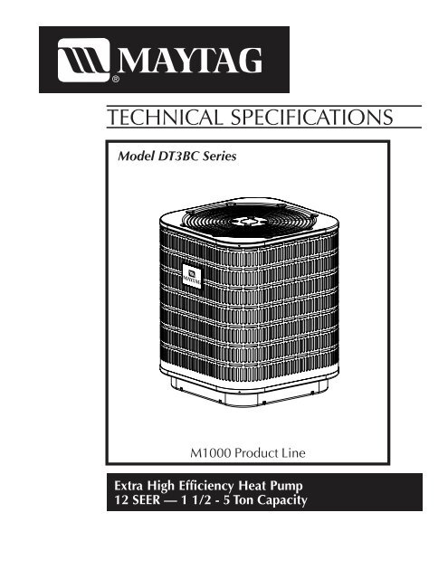 Technical Specifications - Nordyne