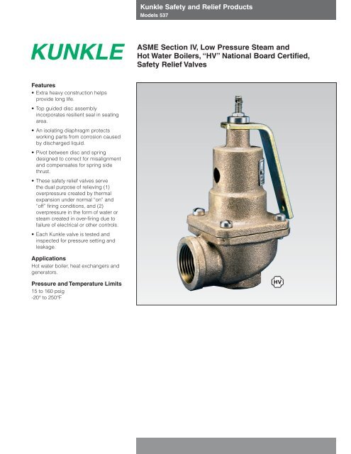 ASME Section IV, Low Pressure Steam and Hot Water Boilers, â HV ...