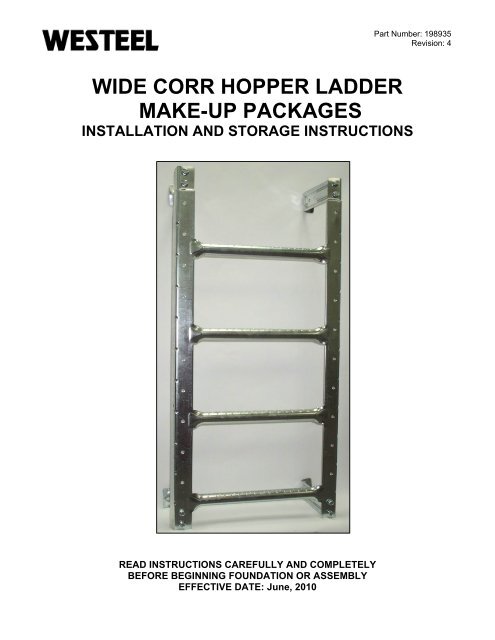 198935 Ladder Makeup Packages INSTALLATION ... - Westeel