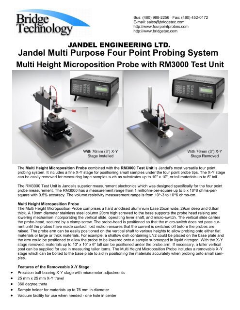 Jandel Multi Purpose Four Point Probing System - Four Point Probes