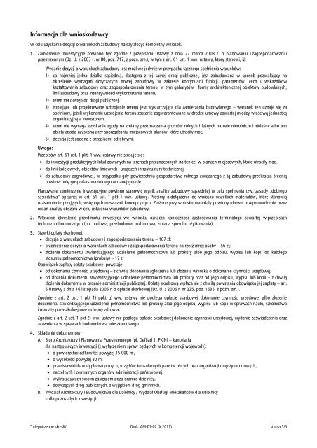 Załączniki do wniosku: