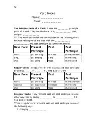 Verb Tenses Tutorial Exercise 1