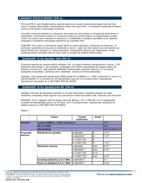 Tipuri de materiale folosite in fabricatia PCB. Detalii - EPSICOM