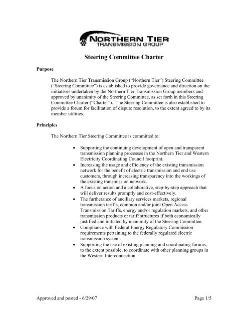 Steering Committee Charter