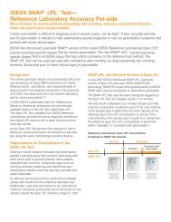 SNAP 4Dx Plus Clinical Reference Guide - IDEXX Laboratories
