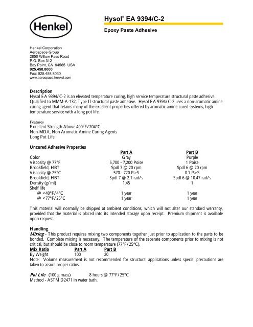 Hysol Ea 9394