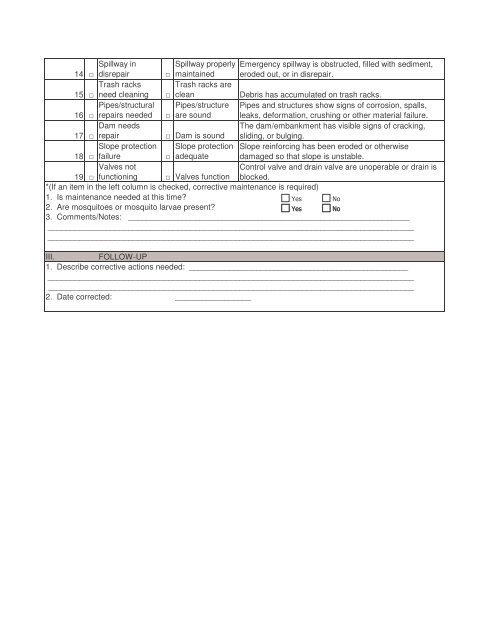Bmp Inspection Form - Form example download