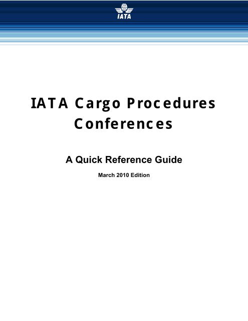 IATA Cargo Procedures Conferences
