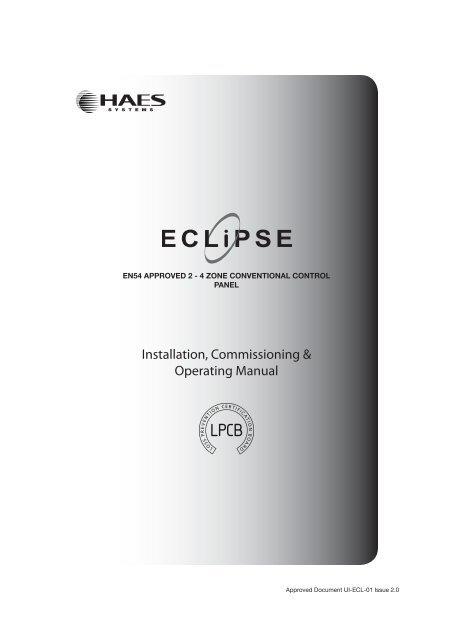 Installation, Commissioning & Operating Manual - Haes Systems