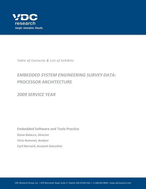 embedded system engineering survey data - VDC Research