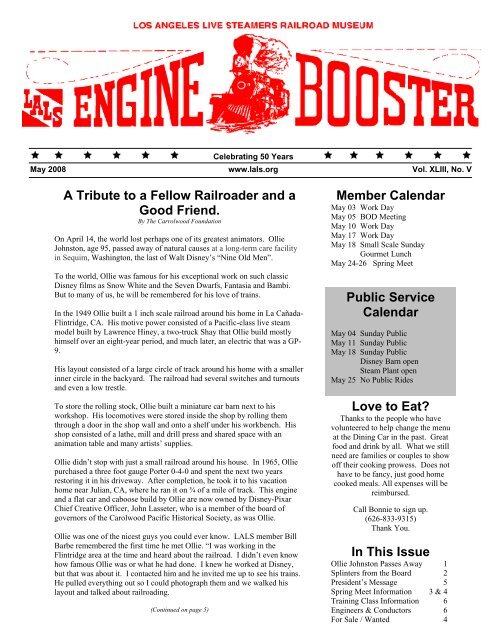 Engine Booster - Los Angeles Live Steamers Railroad Museum